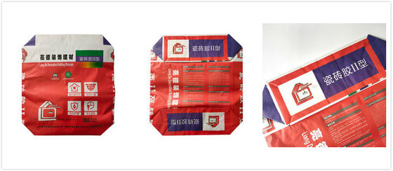 Tear Resistant PP Valve Bag / Woven Polypropylene Sacks For Construction Material