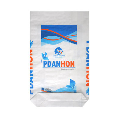 Block Bottom PP Woven Sack Bags , WPP Woven Polypropylene Bags Customized Color