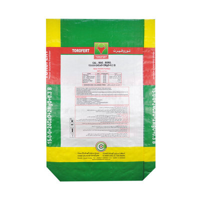 Block Bottom Polypropylene Bags With Side Seal , Virgin PP Empty Fertilizer Bags
