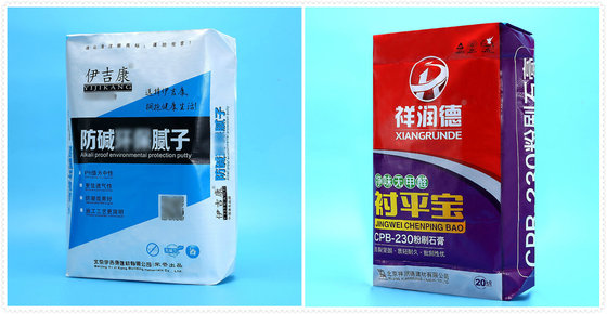Polypropylene PP Woven Block Bottom Bags Waterproof for Mud Walls Materials