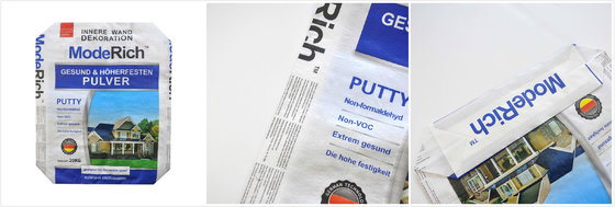 Waterproof PP Woven Sack Bags , Tile Adhesive Polypropylene Packaging Bags
