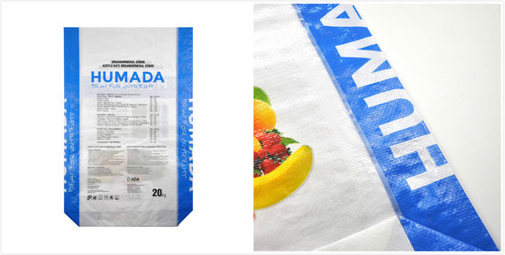 Agriculture Nutrient / Flour Packaging Bags , Square Bottom Bopp Laminated Bags