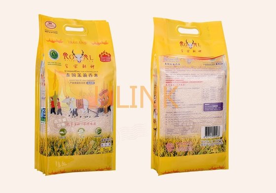 5kg/10kg/Customized Polypropylene PP Woven Laminated Rice Bag with Hanle