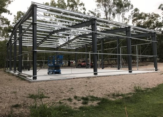 Large Span Pre Engineering Steel Factory Buildings , Modular Metal Buildings