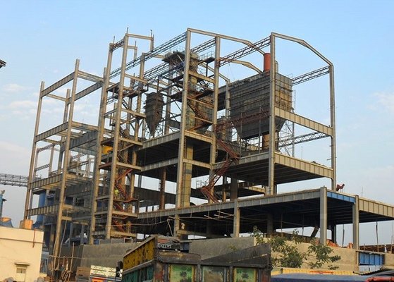 Cement Plant Industrial Steel Frame Buildings Multi Storey Steel Frame Construction