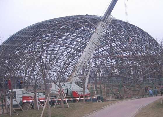 Pre Built Commercial Steel Frame Buildings Golf Club Construction With Curtain Wall