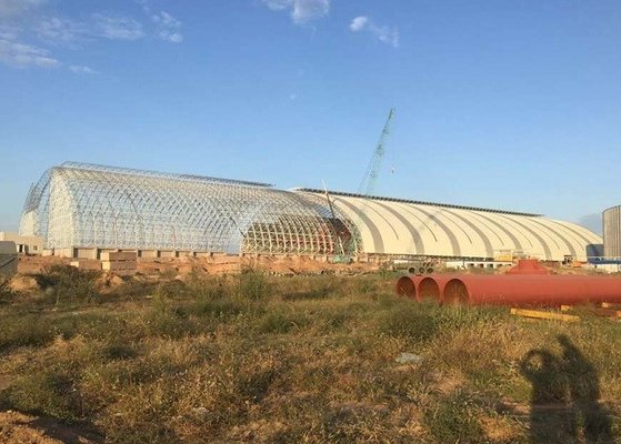 Easy Assembled Steel Space Frame Structures Thermoelectricity Shed Wind Resistant