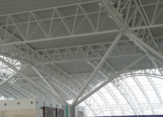 Airport Terminal Hot Rolled Steel Pipe Trusses Pre Engineered Steel Structure