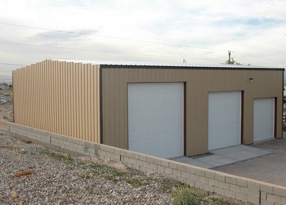 Light Structural Prefab Steel Houses Commercial Garage Buildings For Car