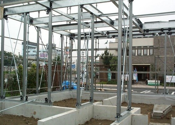 Commercial Light Section Steel Structure Villa Pre Engineered Bolts Connection