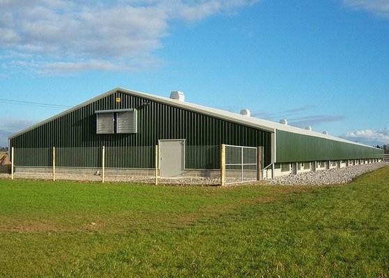 Movable Light Steel Structure Poultry House , Q235B / Q355B Poultry Farm House