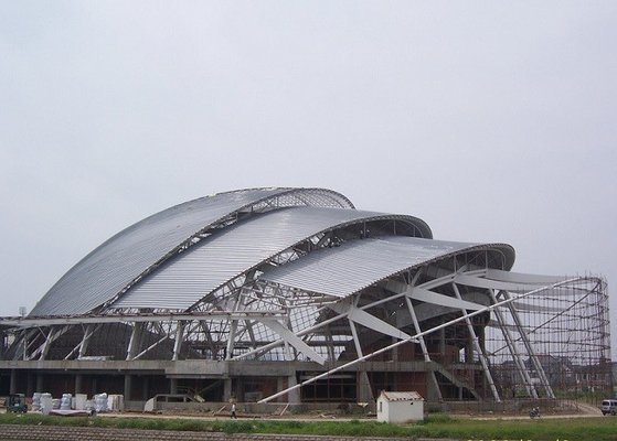 Prefabricated Steel Pipe Trusses Structure Roofing Gymnasium Building Anti Seismic