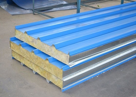 Professional Prefabricated Building Components Rrockwool Sandwich Panel