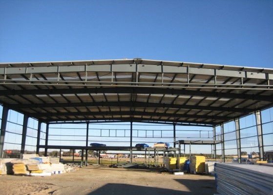 Prefabricated Steel Frame Building / Painting Airplane Hangar Construction
