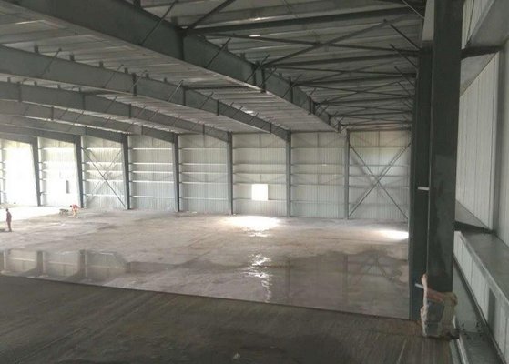 Light Metal Frame Structure Steel Structure Hangar With Sliding Door