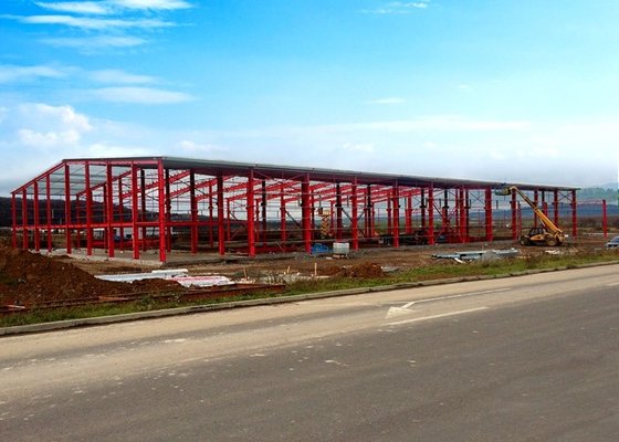 Stable Prefabricated Steel Warehouse Buildings Construction Design Environmental Friendly