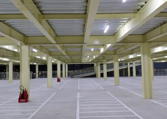 Hot Rolled Steel Frame Commercial Building Q235B / Q355B Parking Building Shed