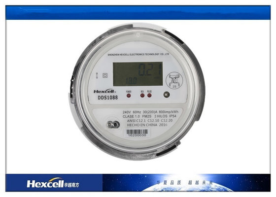 Digital Kwh Energy Meter Single Phase Three Wire 1S / 2S DDS1088 Socket