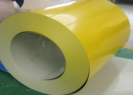 High Intensity PPGI Steel Coil , Industrial Roofing Sheets Top Coating 14 - 25 Micron