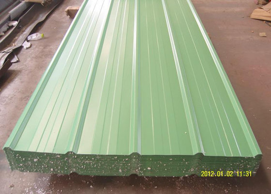 Roof Tiles Corrugated Steel Sheets Anti Erosion Top Painting 14 - 25 Micron