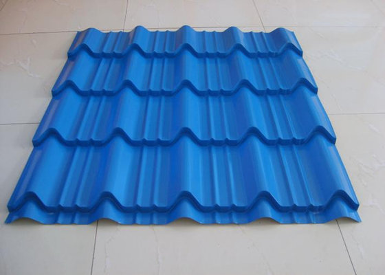 Corrugated Color Steel Roof Tile , Hot Dipped Galvanzied Steel Plate ASTM JIS