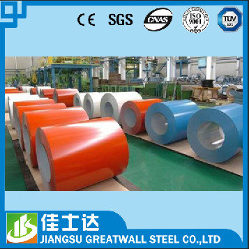 Grade CCGC PPGI Steel Coil Corrugated Roofing Sheets , Red / Green / Blue