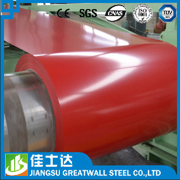 0.4mm Thick Red PPGL Coil PPGI Metal Sheet / Prepainted Galvanized Steel Coil