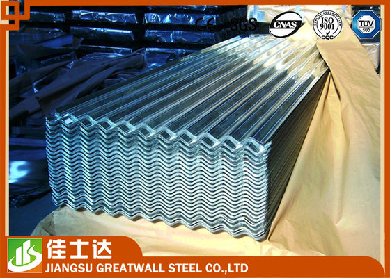 0.3-1.2mm Z30-180g Corrugated Steel Sheets , Dx51d Zinc Roofing Tile
