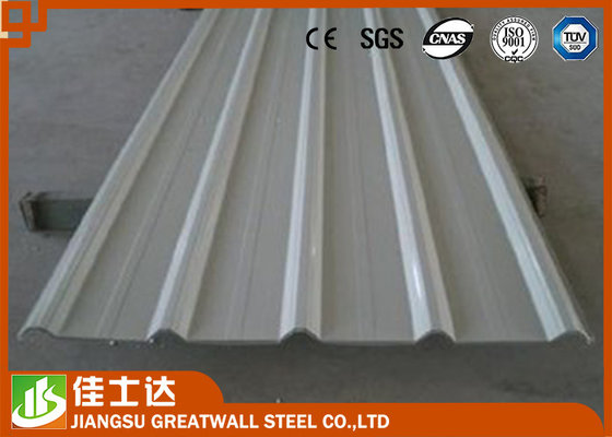 Hot Rolled Or Cold Rolled Galvalume / Aluzinc Corrugated Steel Sheet , Yellow Grey