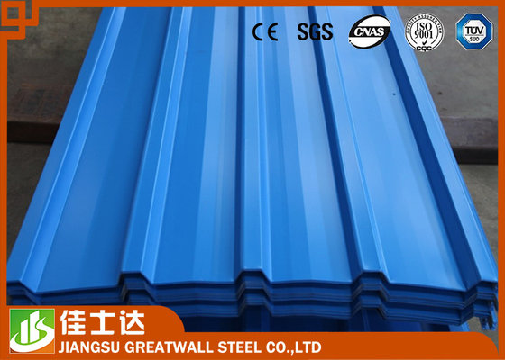 Hot Rolled Or Cold Rolled Galvalume / Aluzinc Corrugated Steel Sheet , Yellow Grey