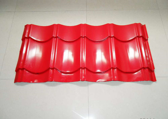 Colour Coated Corrugated Roofing Sheets / Pre - Painted Galvanized Steel Sheet
