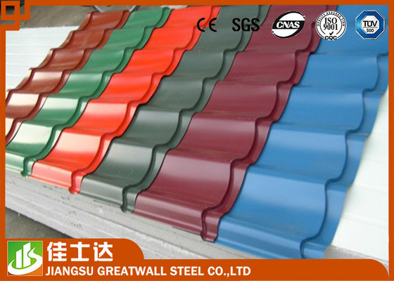 ASTM SGCH Corrugated Steel Sheets / Galvanized Roofing Sheet Color Coated