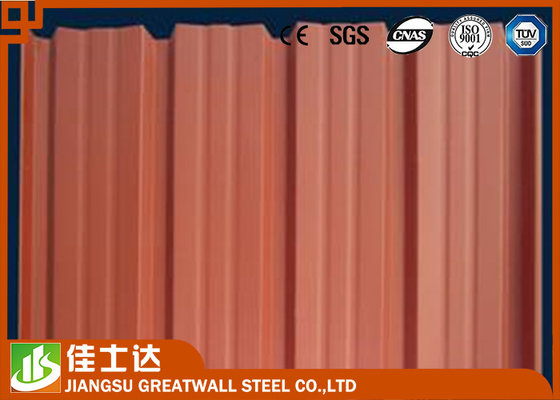 Hard / Soft Steel Material Corrugated Steel Sheets Steel Roof Tiles PE PVDF Coated
