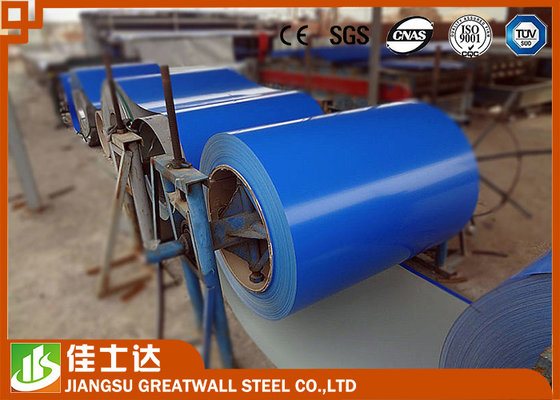 5012 Sea Blue Prepainted Steel Coil , Colour Coated Coils 0.12-3.5mm Thickness