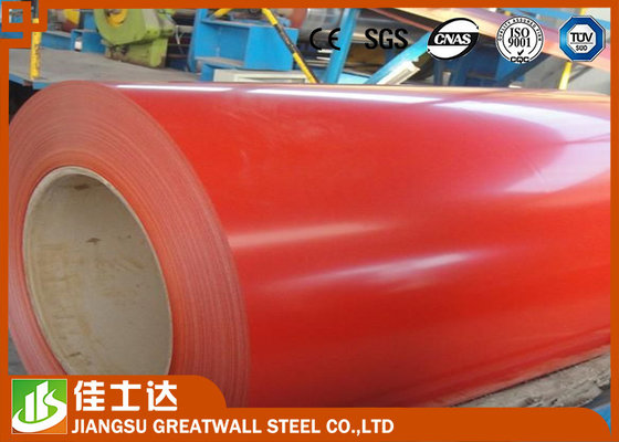 Red Pre-Painted Galvanized Steel Coils / PPGI Color Coated Steel Coil