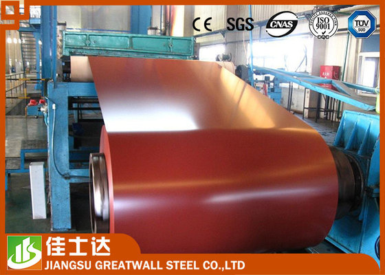 Red Cold / Hot Rolled GI Steel Coil , PPGI Steel Sheet Roll Roofing Materials