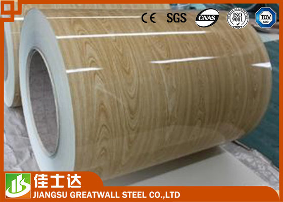 Decorative Wood / Brick Pattern PPGI Color Steel Coil / Prepainted Steel Sheet
