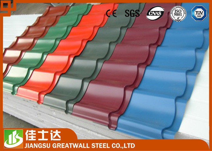ASTM SGCH Corrugated Steel Sheets / Galvanized Roofing Sheet Color Coated