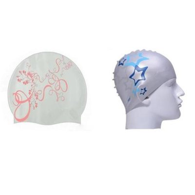 Silicone swimming cap