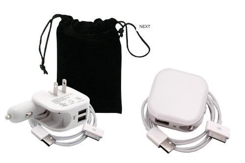 3 in 1 ABS car charger, home and car in one charger