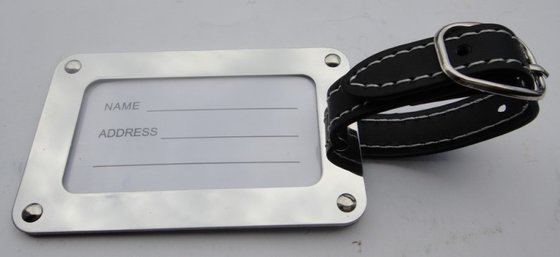Stainless steel luggage tag
