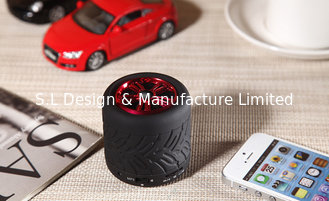 China tyre/tire/wheel shaped Car mini audio Call a portable card speaker computer stereo bluetooth speakers subwoofer To repor supplier