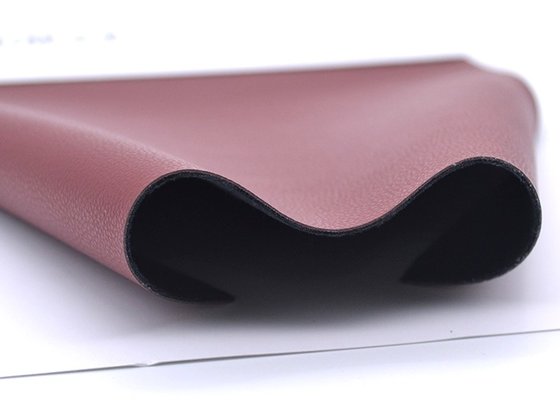 1.2mm Thickness DMF Free PU Leather Elastic With Imitate Velveteen Backing