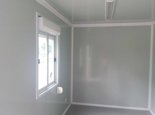 Modern Flat Roof Prefab Houses Container Modified Prefabricated Sandwich Panel House supplier