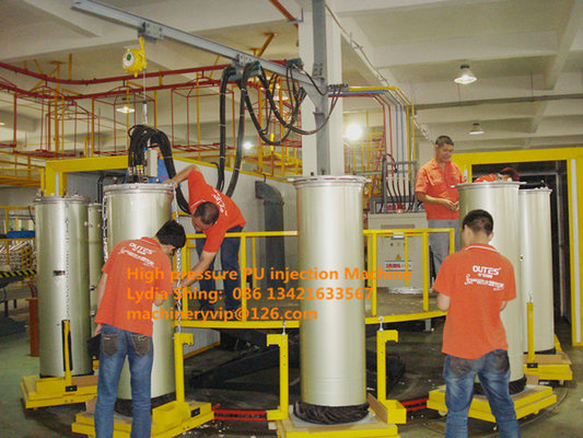Automatic Turntable for Solar Energy Insulation PU Insulation Material Machine/ Foam injection machine supplier
