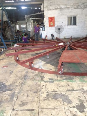 Semi Automatic Turntable Production Line for PU Foam Products Production supplier