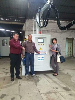 Semi Automatic Turntable Production Line for PU Foam Products Production supplier
