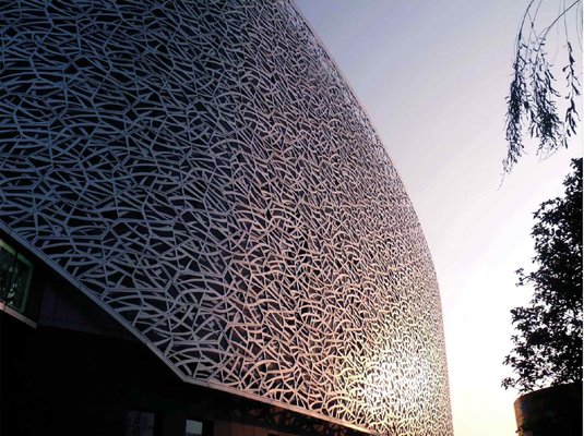 Stylish Engraved Outside Wall Cladding Panels 3mm / 4mm Aluminium Sheet With PVDF Coating