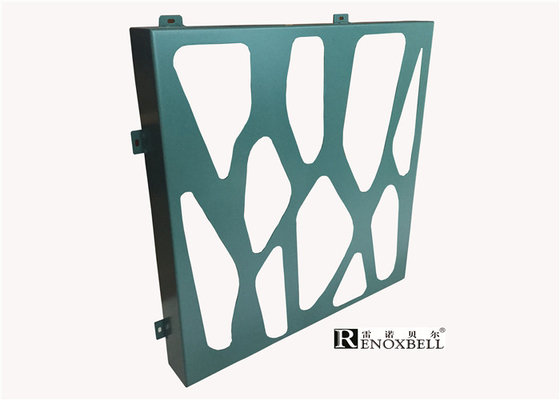 Turquoise Color Perforated Metal Sheet , Decorative Aluminum Sheeting
