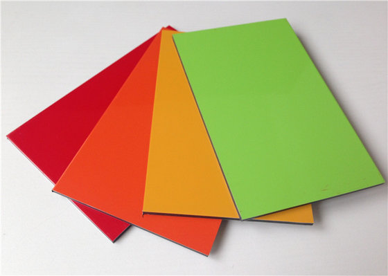 High Gross 3mm / 4mm / 5mm / 6mm Aluminum Sandwich Panel red / green / orange